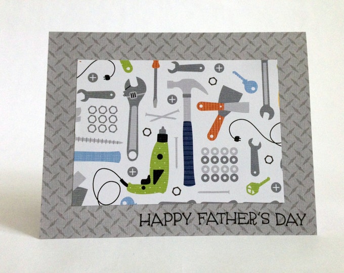 Happy Father's Day Card - Tools Card - Card for Dad - Handyman Father's ...