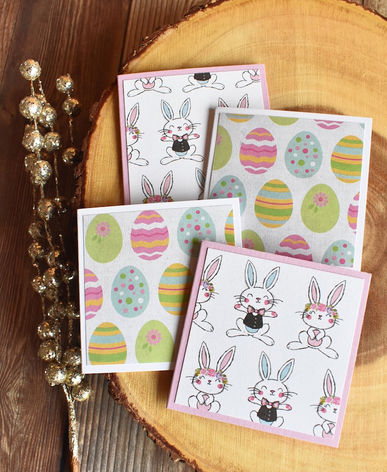 Mini Easter Note Cards Easter Bunny Cards Easter Basket Gifts for Kids ...