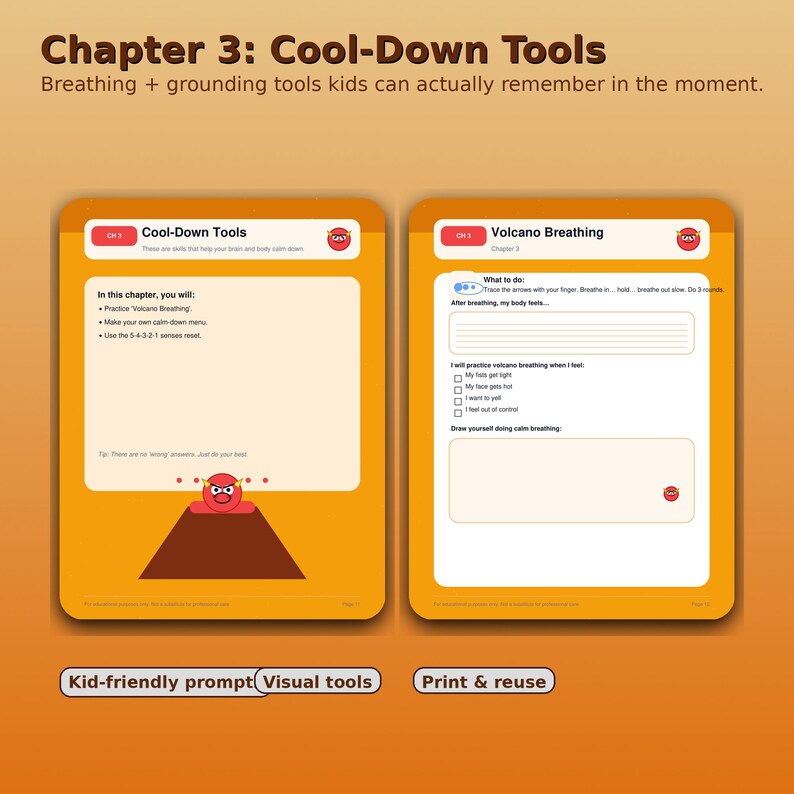 Kids Anger Management Workbook Printable | Coping Skills + Calm-down ...