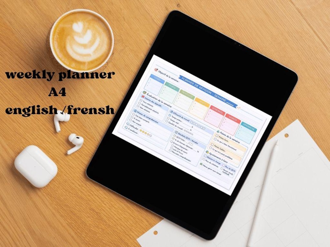 Printable Study Planner – Weekly Revision Planner PDF to Print - Etsy