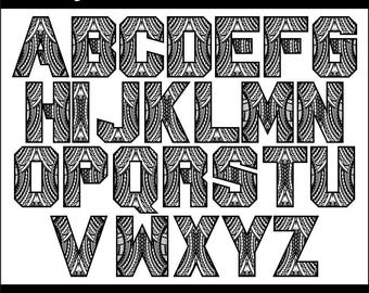 Polynesian Tribal Letters and Numbers Bundle | Tribal Letters A to Z ...