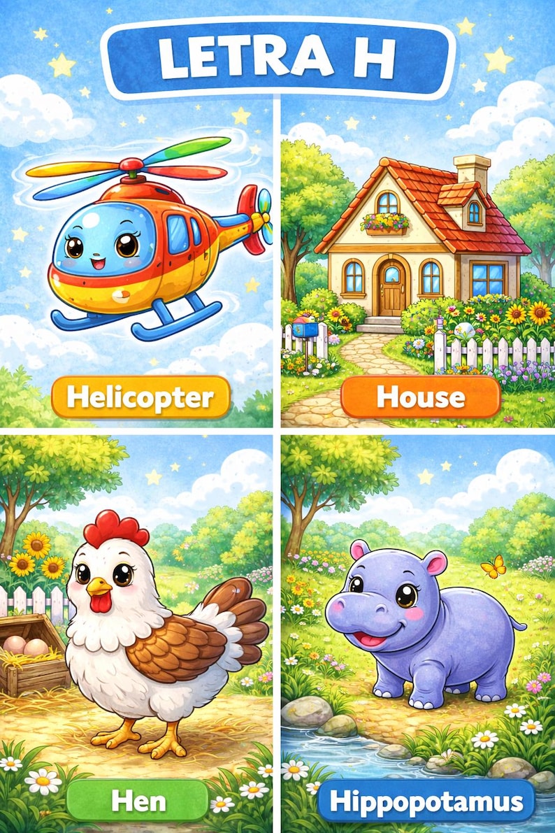 Letter H Phonics Worksheet Printable PDF - Etsy