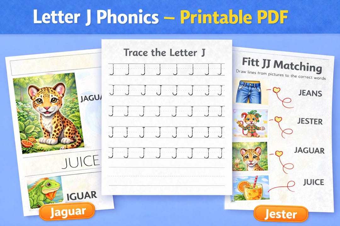Letra J Phonics Workbook – PDF Imprimible | Aprender La Letra J ...