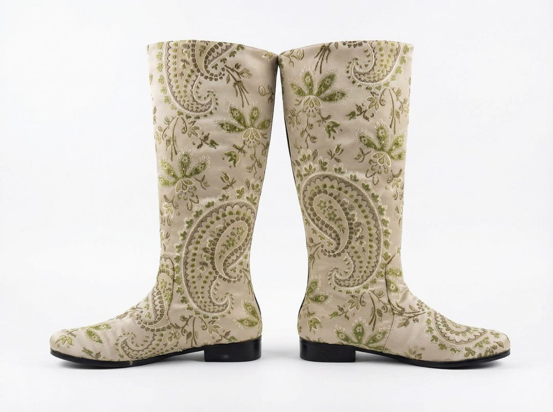 Handmade Turkish Paisley Textile Boots EU 39 - Etsy