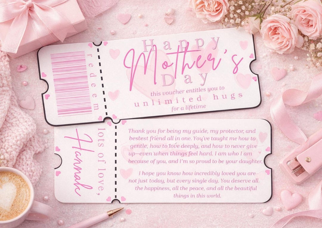 Editable Mother’s Day Voucher Template, Create Your Own Printable Gift ...