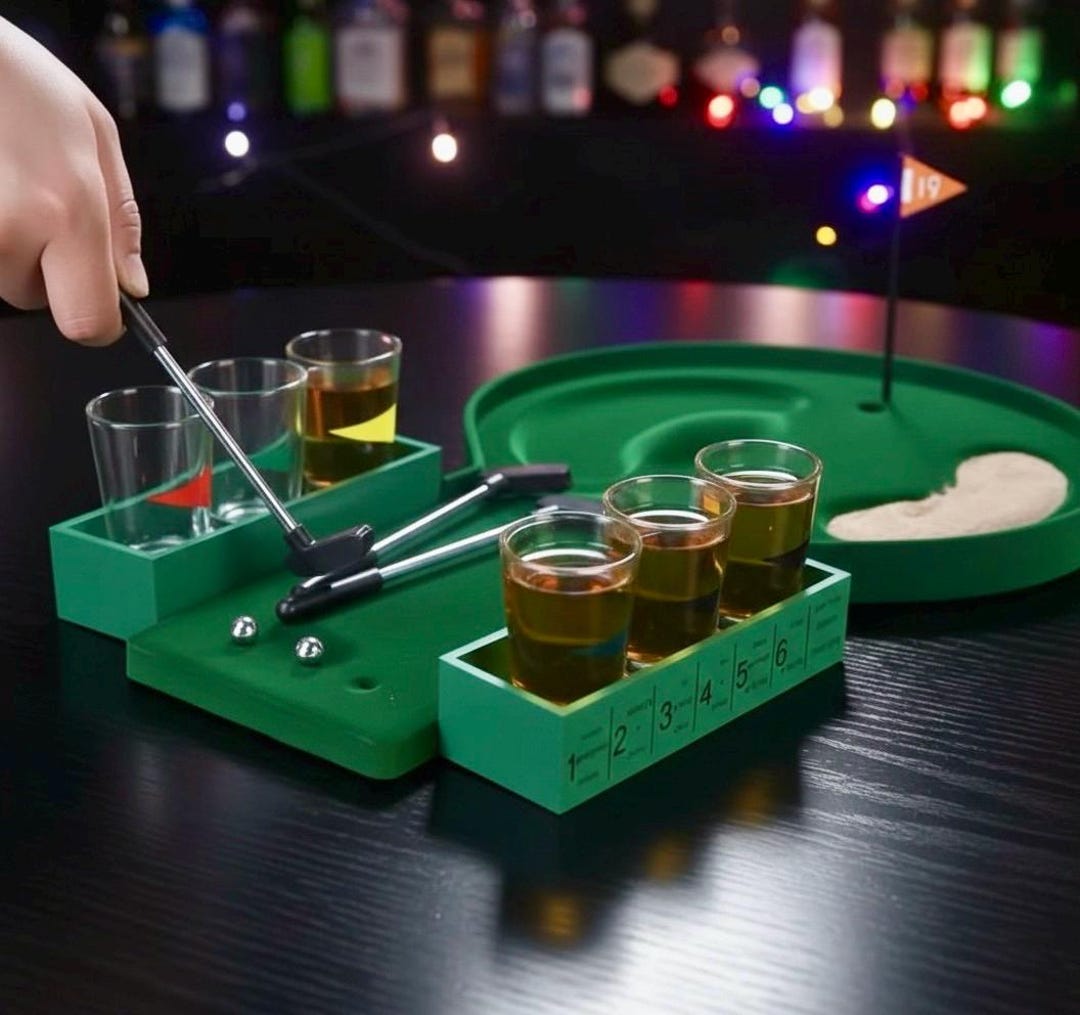 Mini Golf Drinking Game | Alcohol Table Game With Shot Glasses | Fun ...