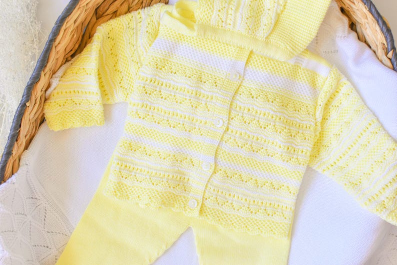 Knit Baby Boy Spanish Knitted Newborn Outfit Cotton Set Peto Primera ...