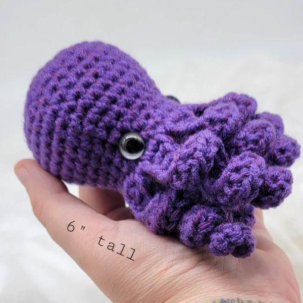 Purple Crochet Octopus Stuffed Animal - Etsy