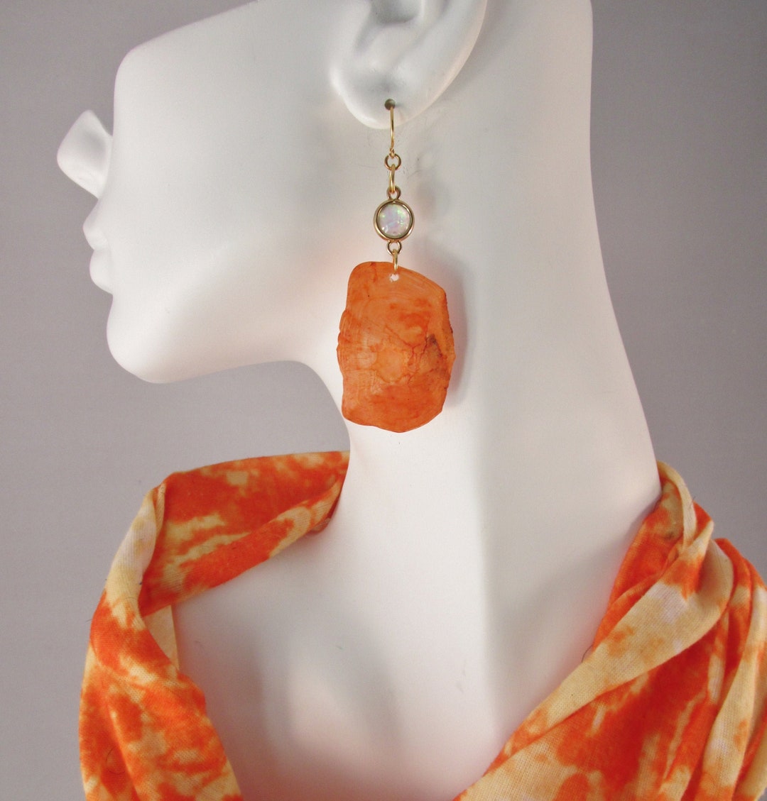 Orange Fish Scales and Borealis Connect - Etsy
