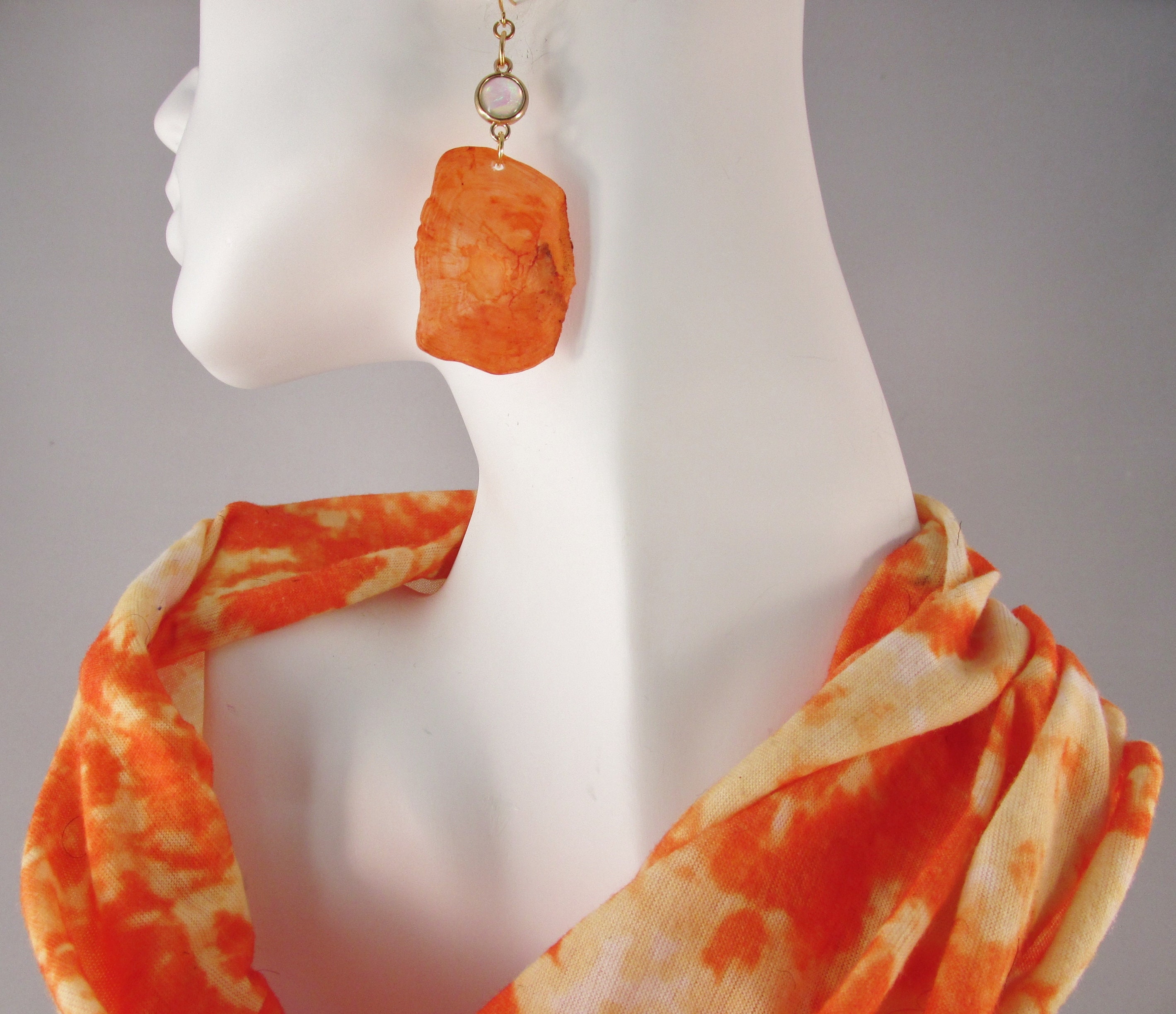 Orange Fish Scales and Borealis Connect | Etsy