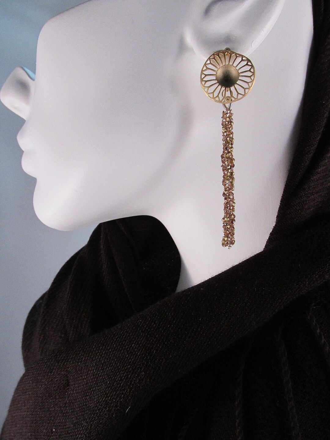 Gold Bling and Matte Gold Ear Posts - Etsy