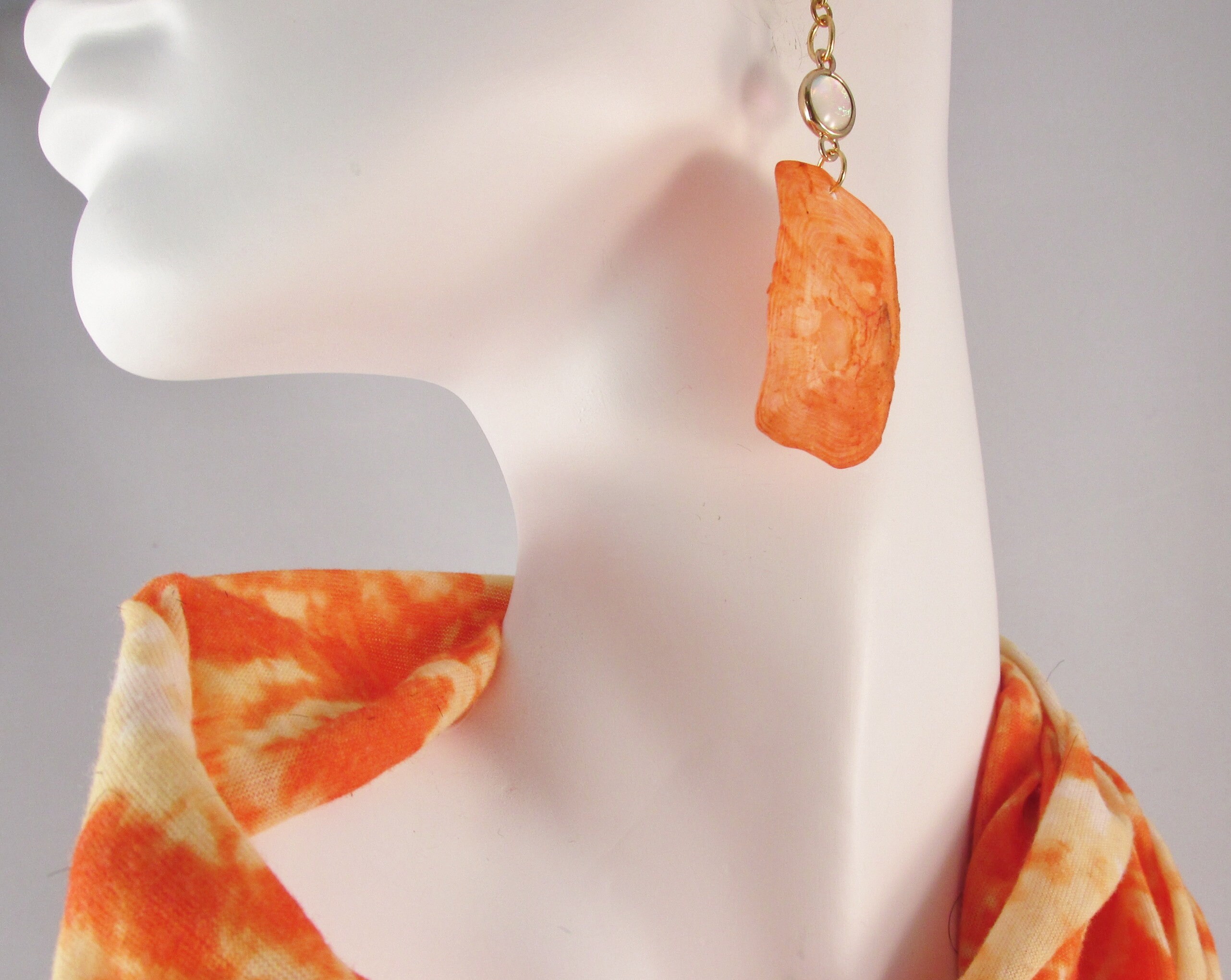 Orange Fish Scales and Borealis Connect | Etsy