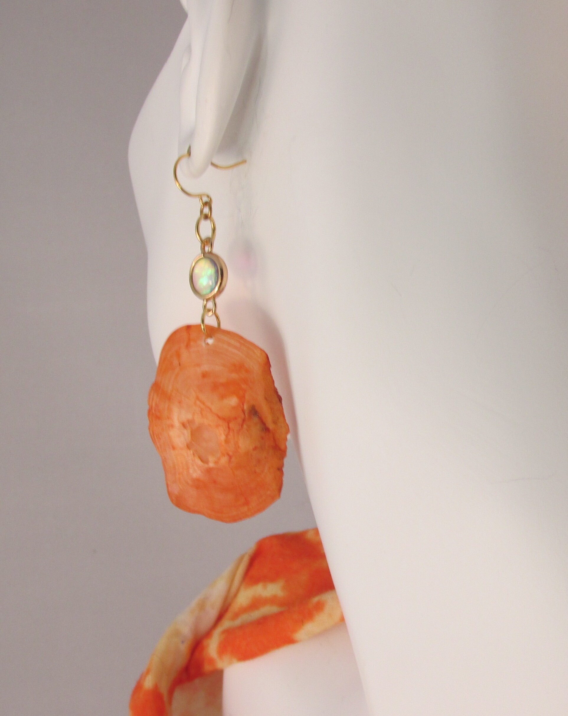 Orange Fish Scales and Borealis Connect - Etsy