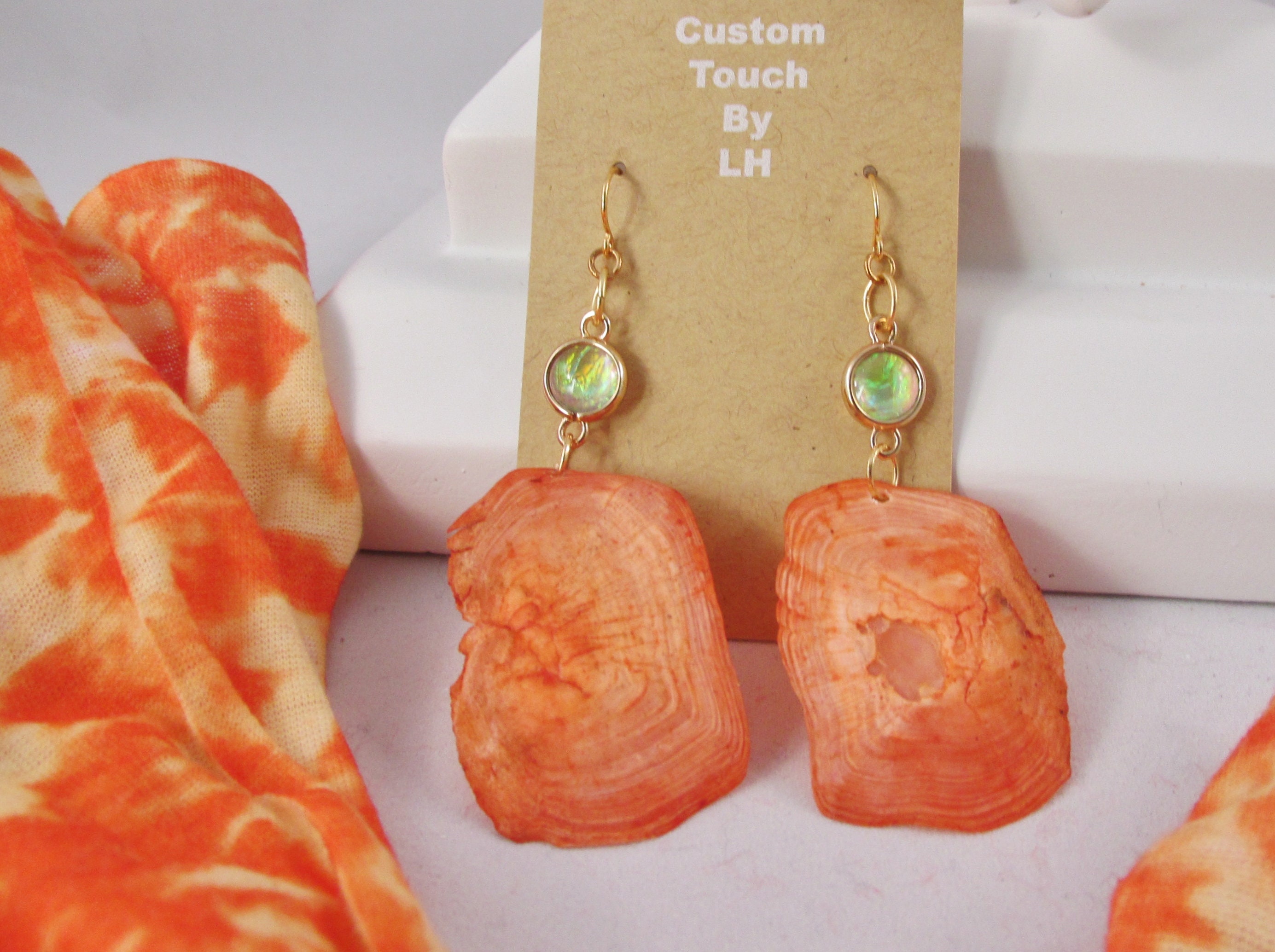 Orange Fish Scales and Borealis Connect | Etsy