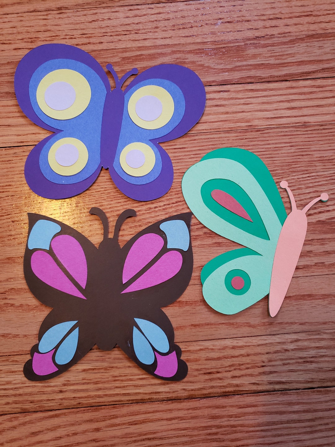 Butterfly Set of 3 Paper Craft for Preschooler Daycare Homeschool ...