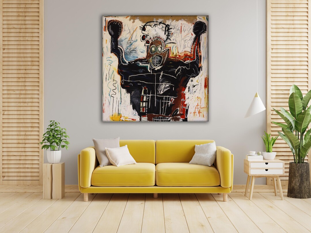 Basquiat Style Abstract Figure Canvas Print, Urban Graffiti Art - Etsy