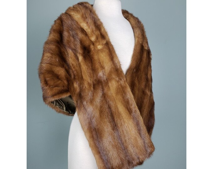 VTG the Canadian Fur Company Mink Fur Stole Shawl Wrap Old Money 1950s ...