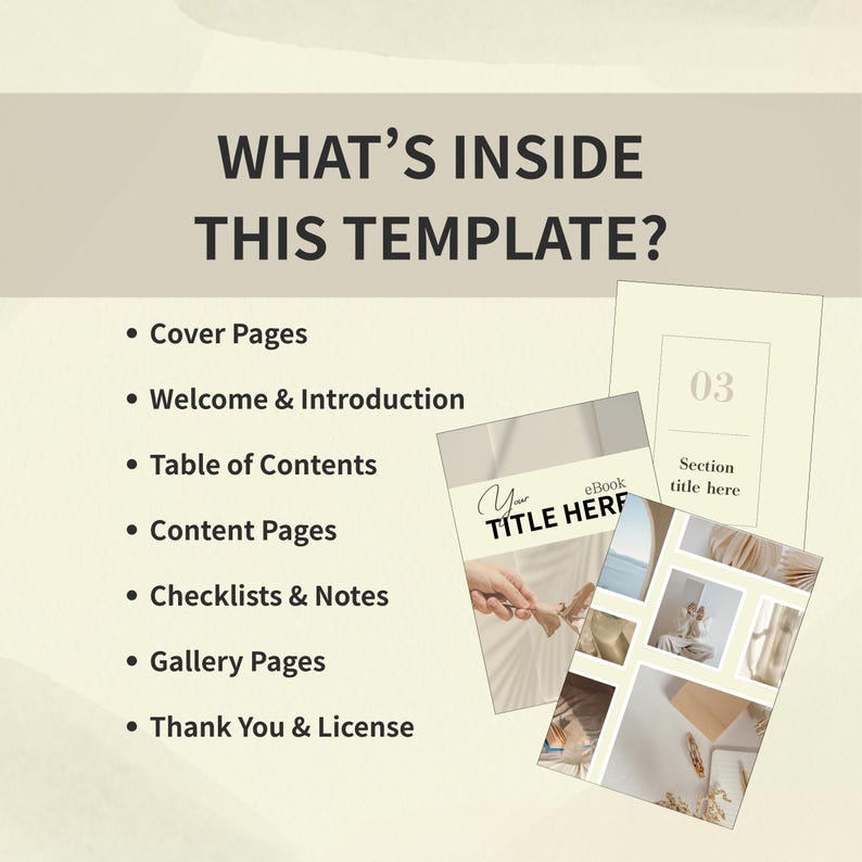 40 Page Editable Ebook Template | Canva Ebook Template | Minimal PDF ...
