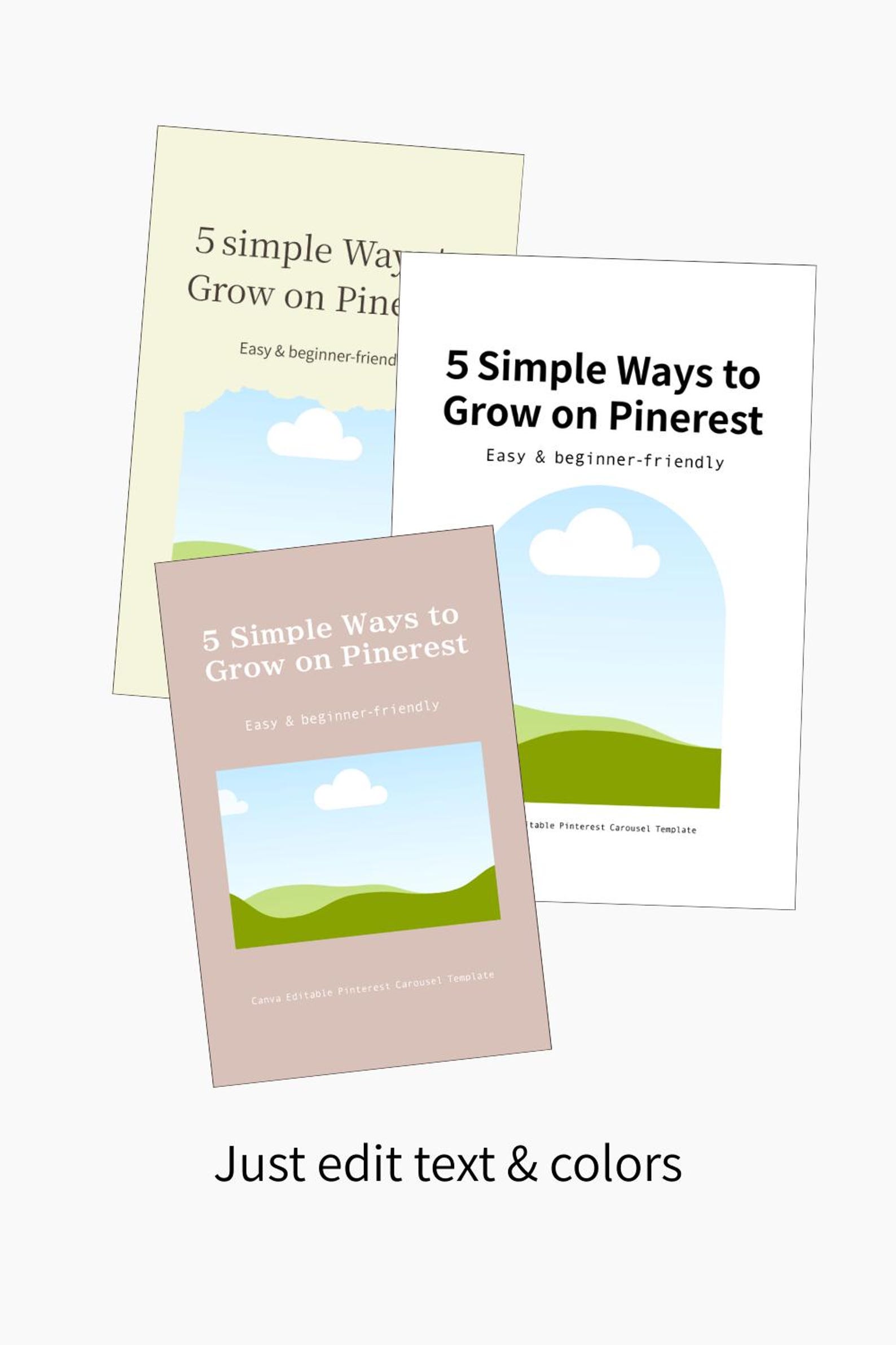 Pinterest Canva Template for Beginners | Easy Editable Pin Design - Etsy