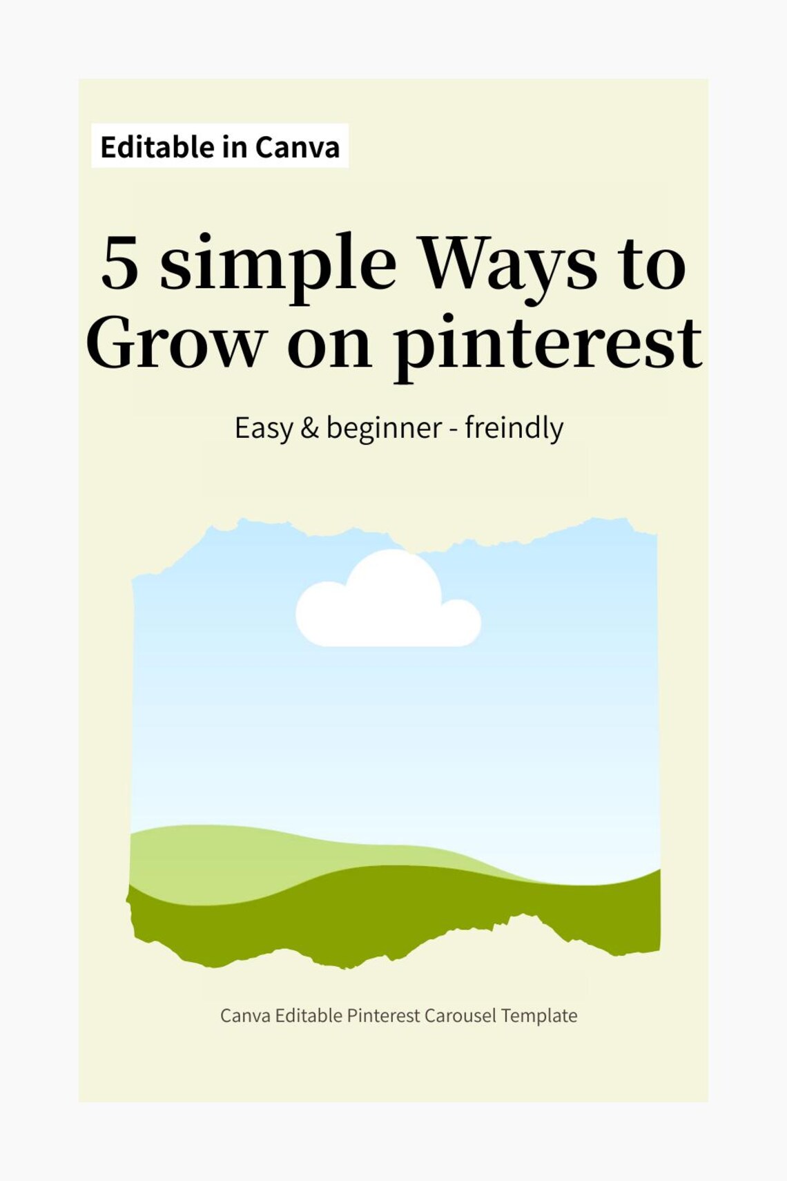Pinterest Canva Template for Beginners | Easy Editable Pin Design - Etsy