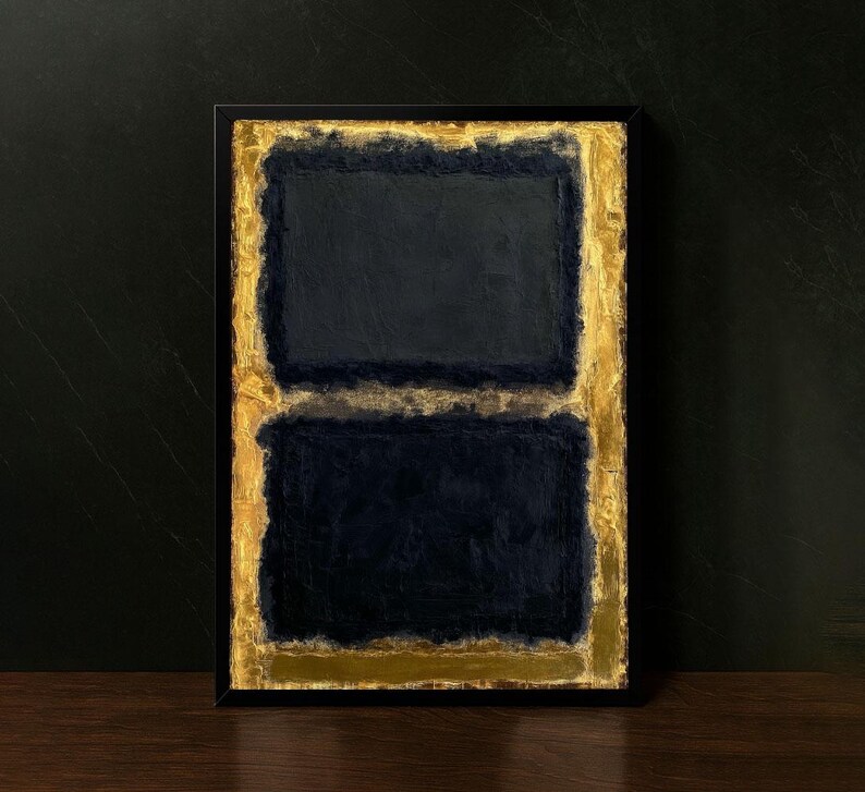 Mark Rothko Inspired Black and Gold Canvas Painting, Modern Art - Etsy ...