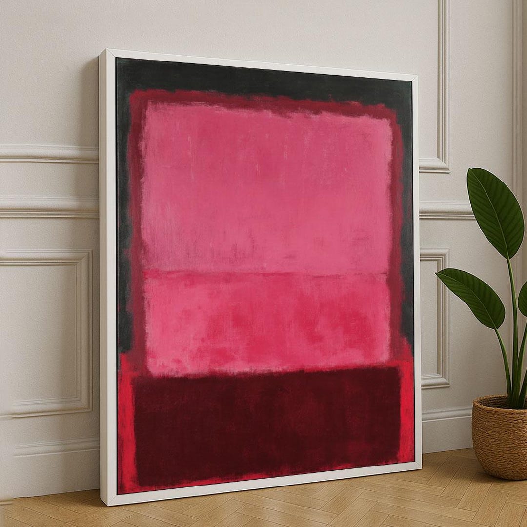 Mark Rothko Inspired Red and Pink Canvas Bold Color Field Painting for ...