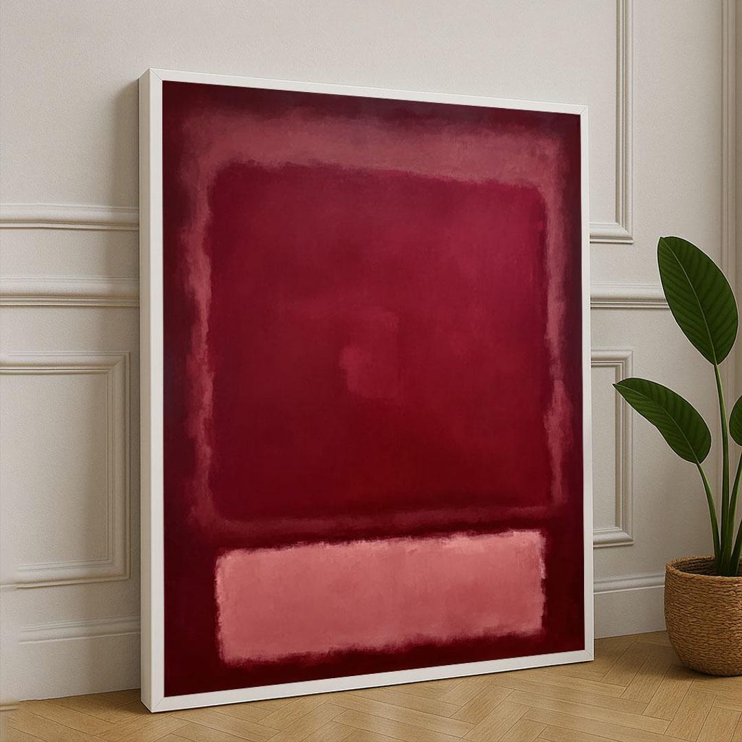 Mark Rothko Red and Pink Canvas Iconic Color Field Painting ...