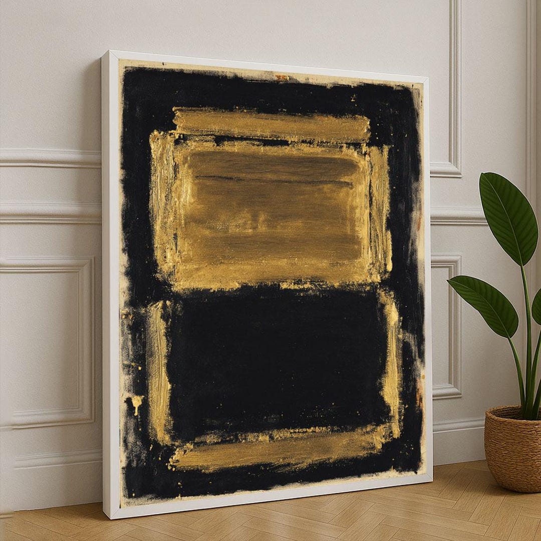 Mark Rothko Inspired Black and Gold Color Field Canvas Art - Etsy
