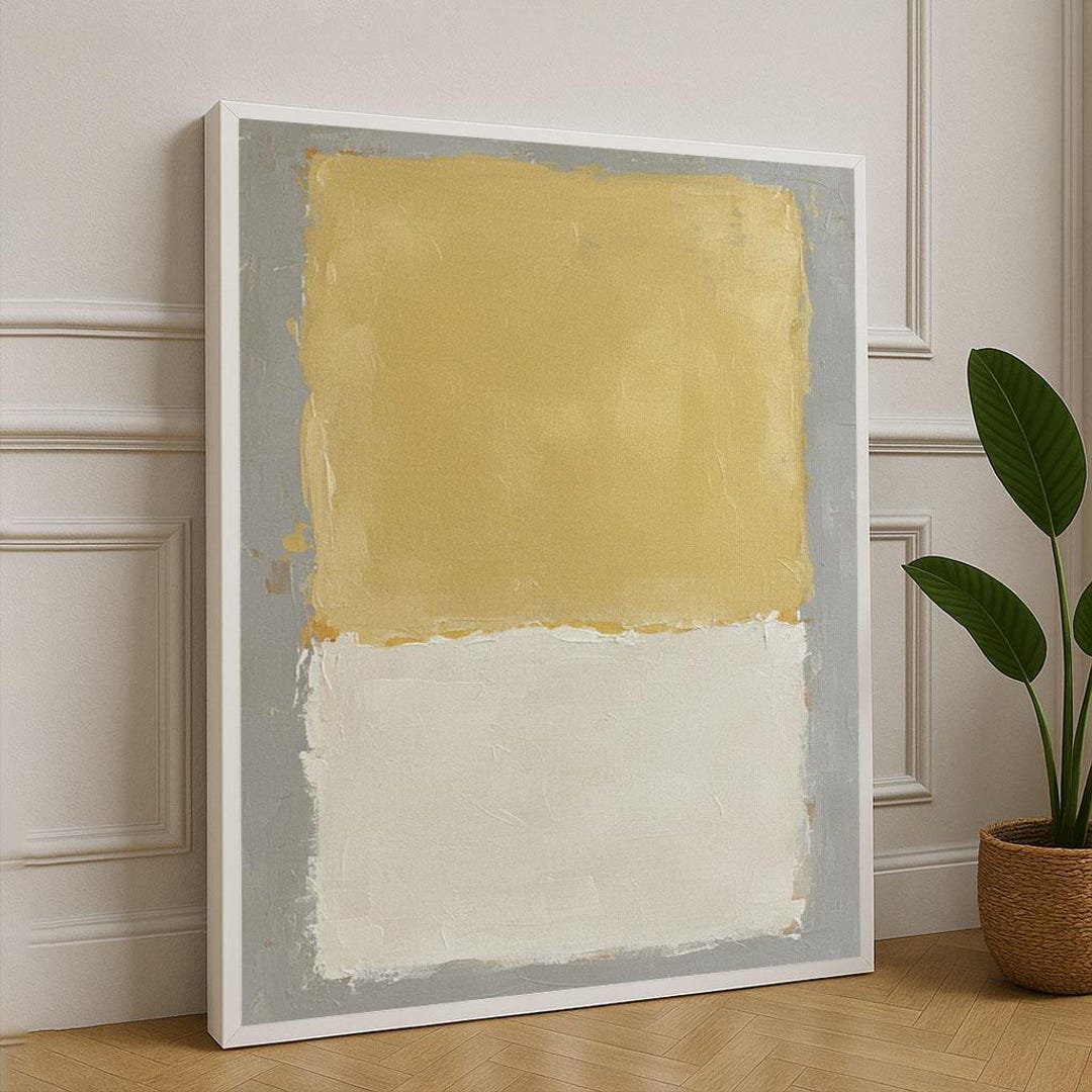 Mark Rothko Golden Yellow Cream Canvas Wall Art Print Modern Living ...