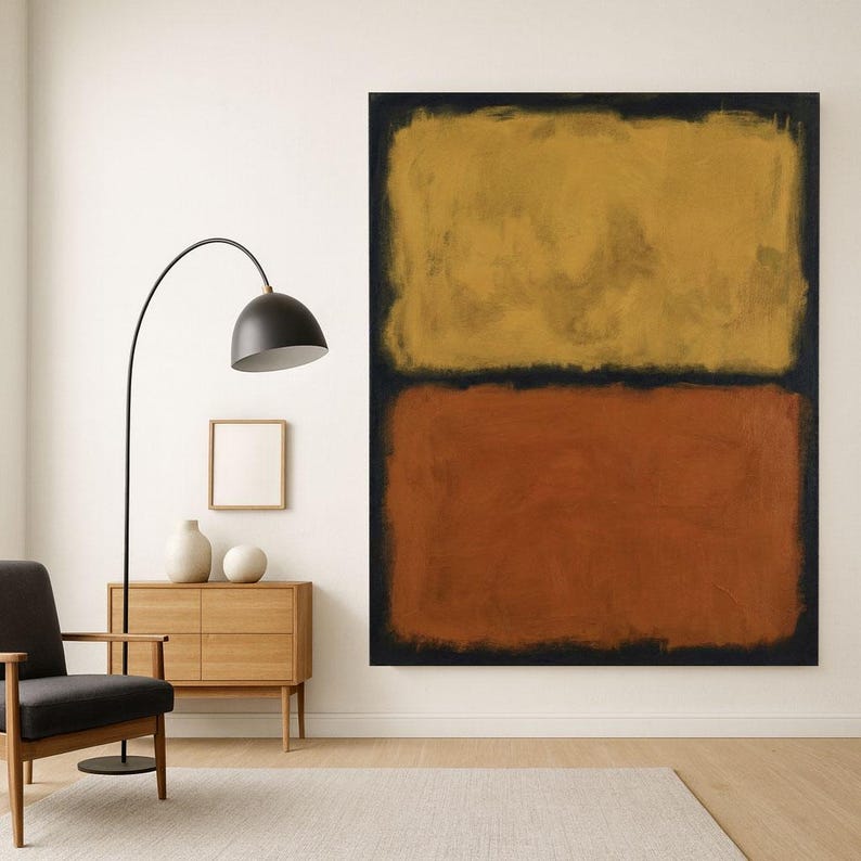 Mark Rothko Inspired Yellow and Orange Canvas Bold Color Field Painting ...