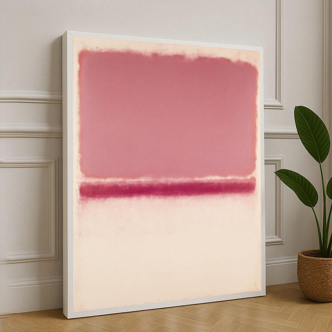 Rothko Inspired Color Field Canvas Print, Pink and Cream - Etsy