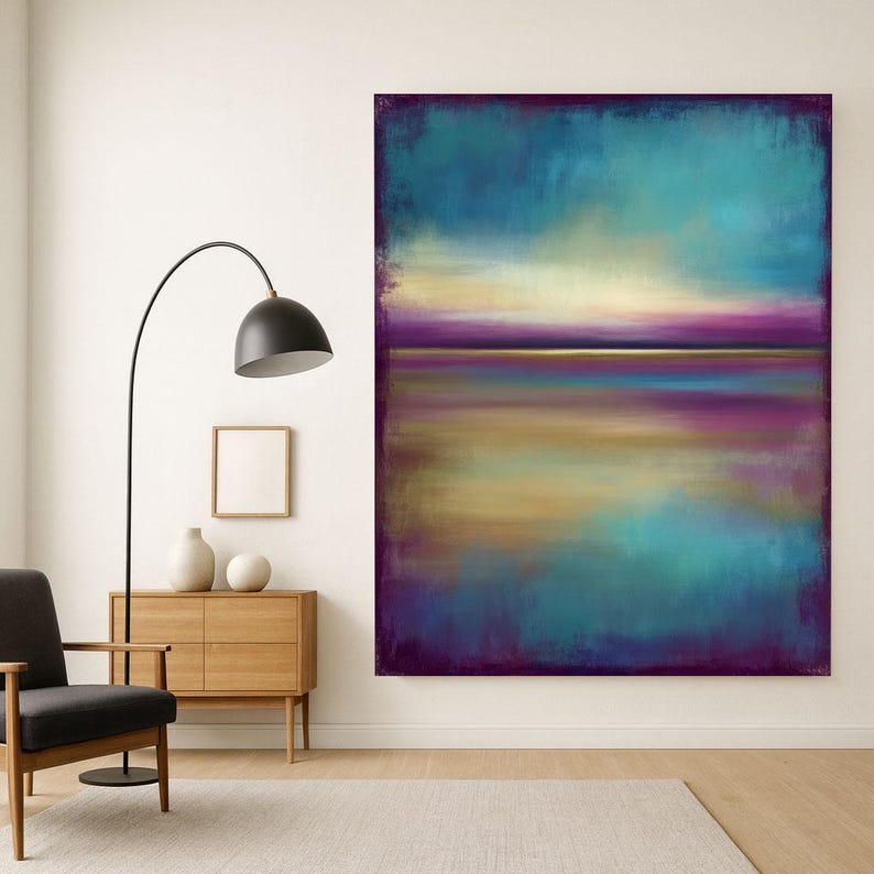 Abstract Color Field Canvas Print - Rothko Style, Blue Purple Decor - Etsy