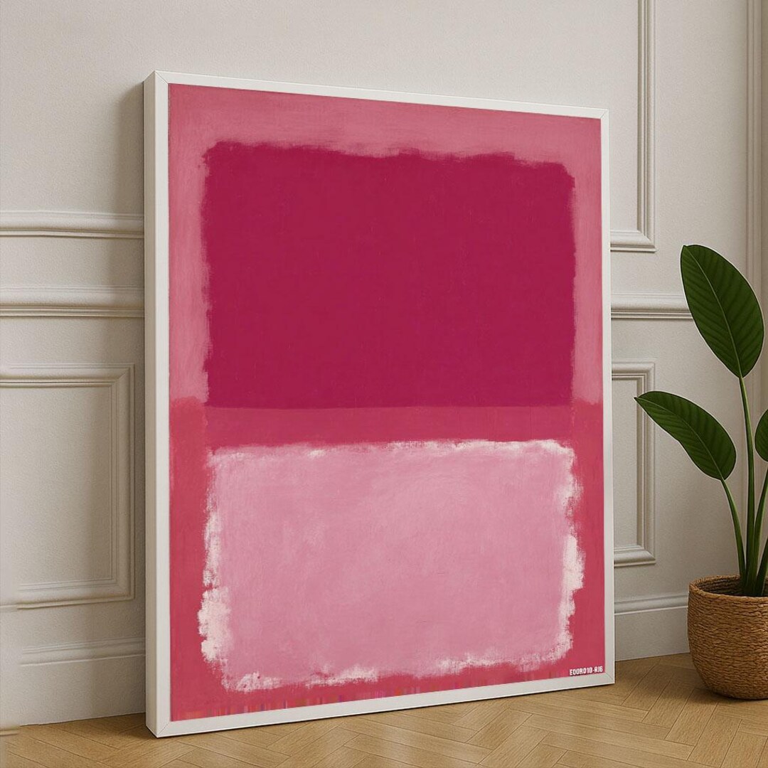 Mark Rothko Inspired Red and Pink Canvas Bold Color Field Painting for ...