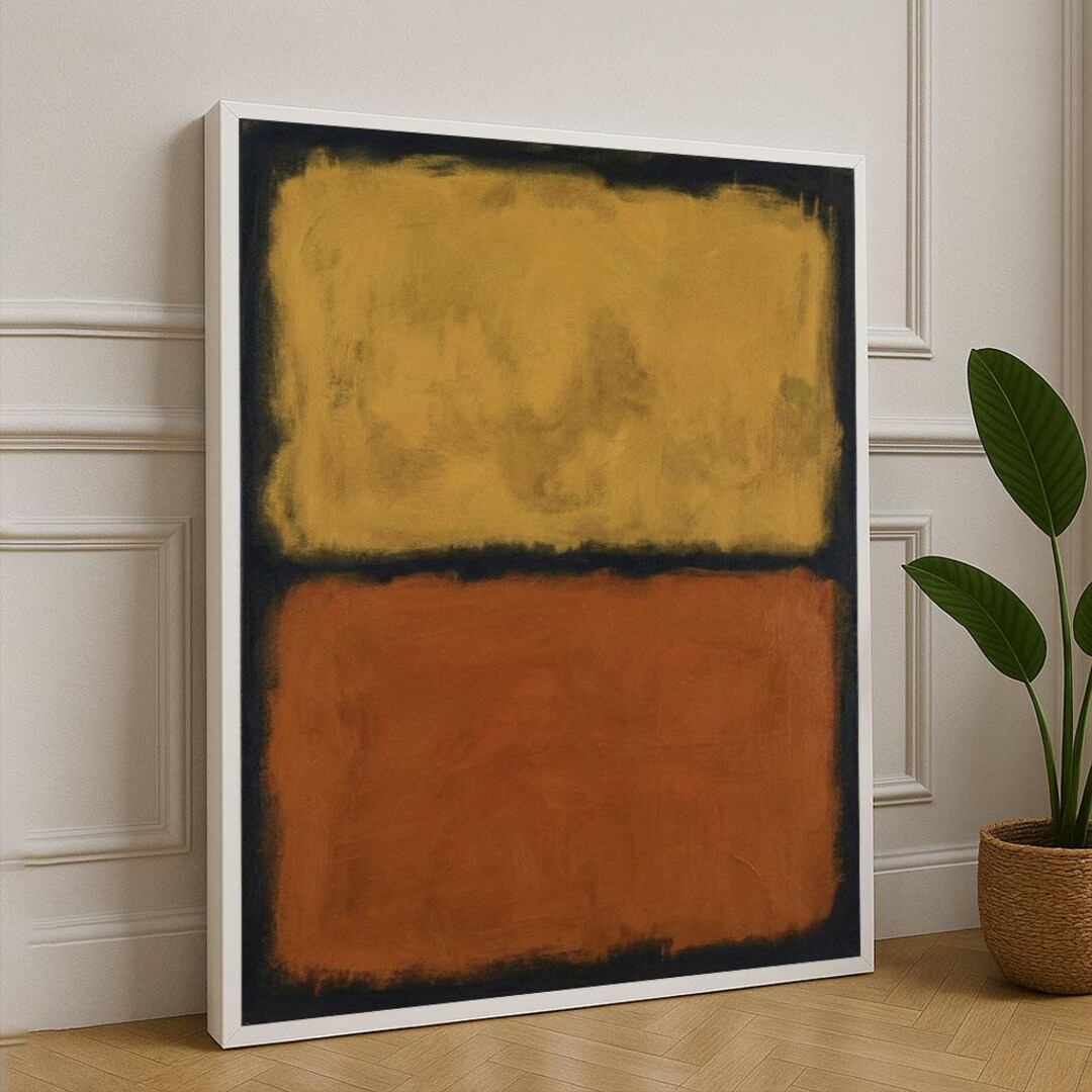 Mark Rothko Inspired Yellow and Orange Canvas Bold Color Field Painting ...