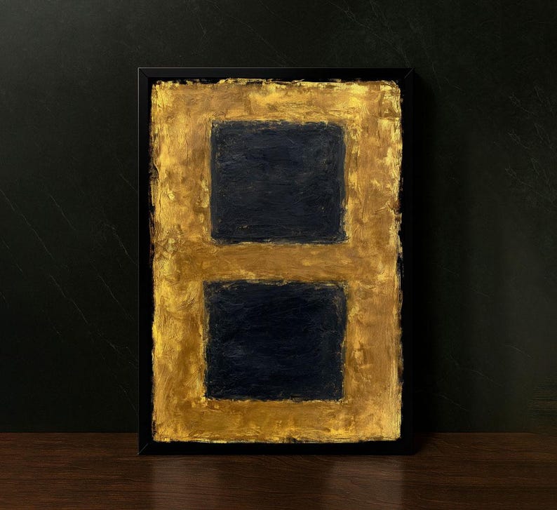 Rothko Style Black and Gold Canvas Iconic Color Field Painting ...