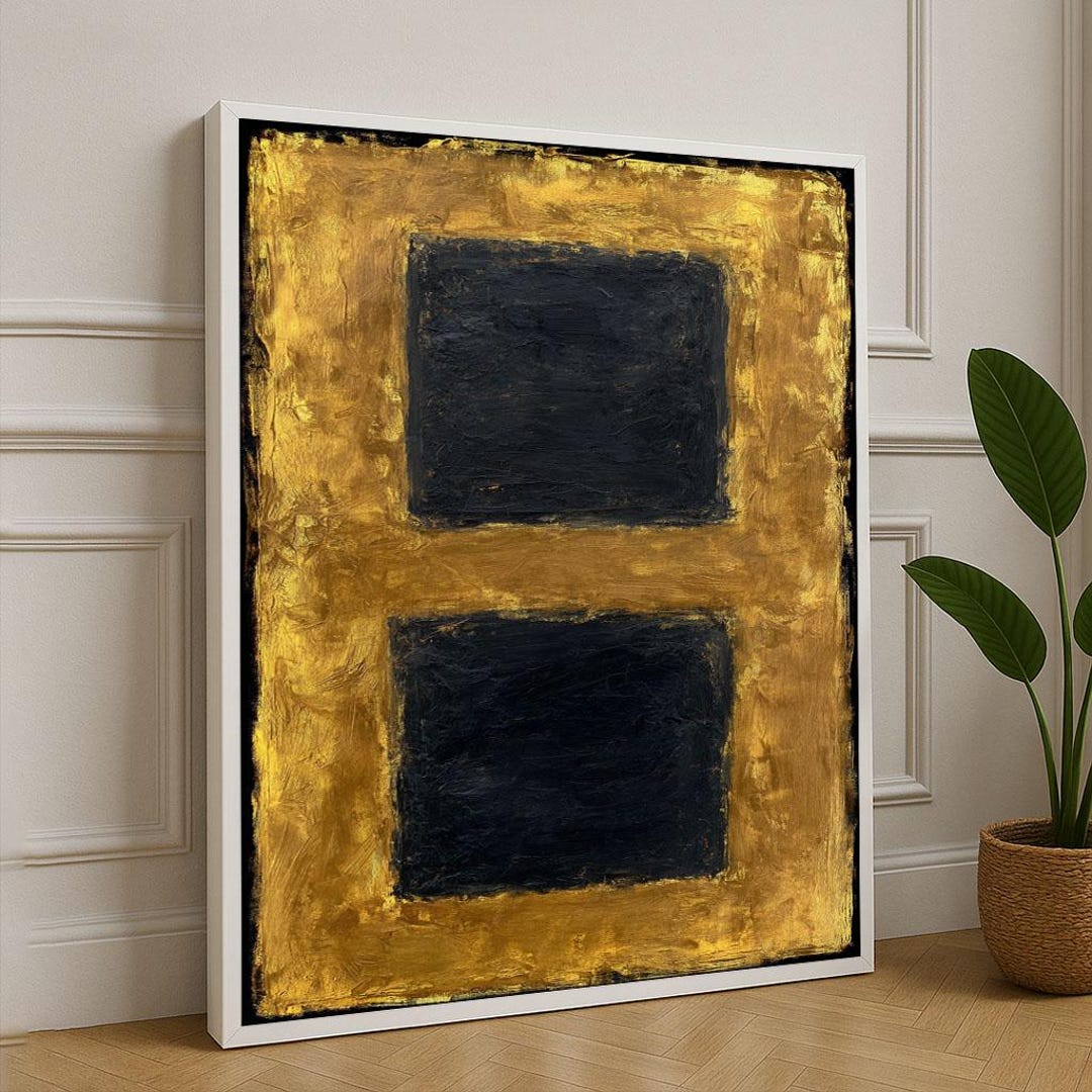 Rothko Style Black and Gold Canvas Iconic Color Field Painting ...
