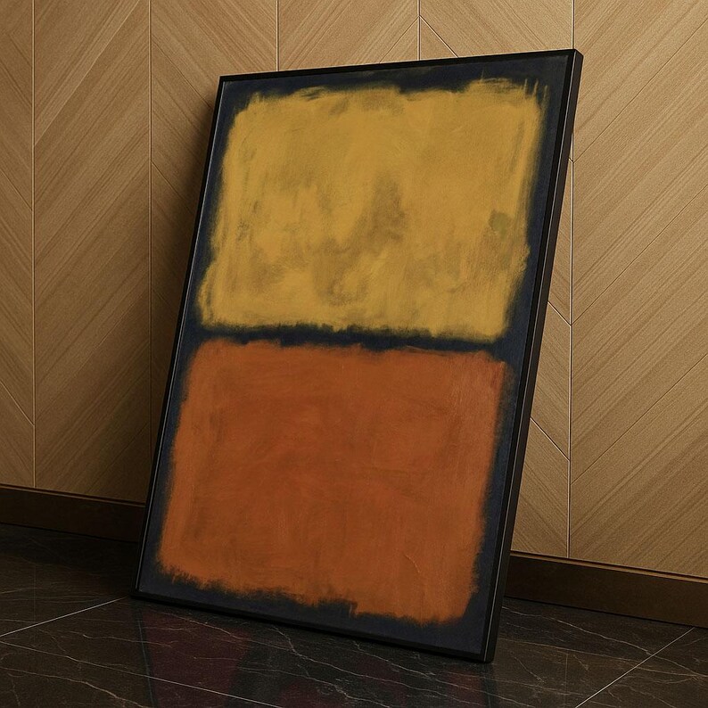 Mark Rothko Inspired Yellow and Orange Canvas Bold Color Field Painting ...