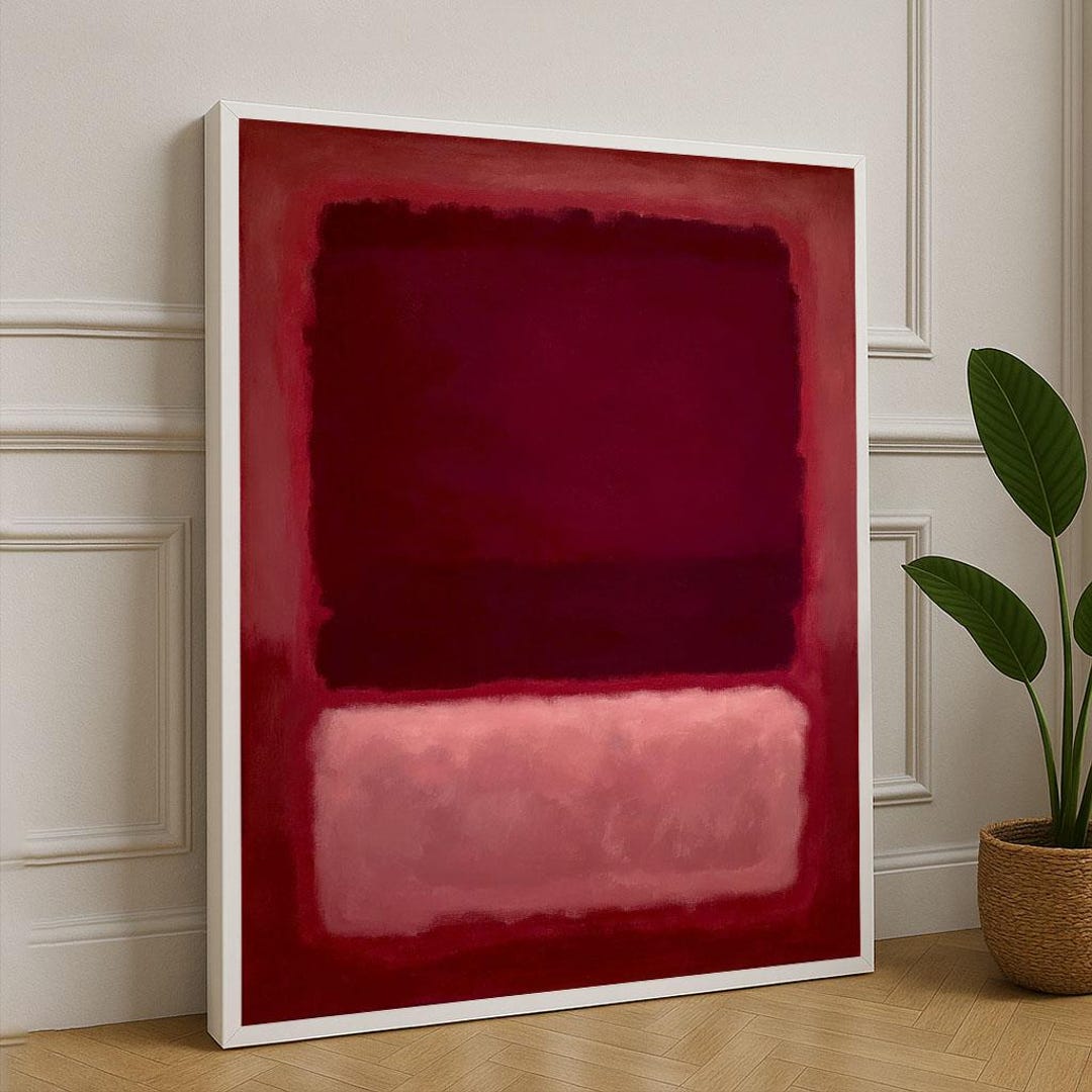 Mark Rothko Red and Pink Canvas Iconic Color Field Painting ...