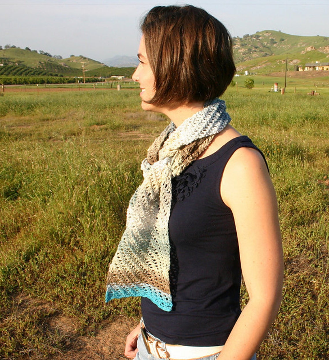 Crochet Pattern, Lace Scarf Pattern- Tunisian Crochet Pattern - Etsy