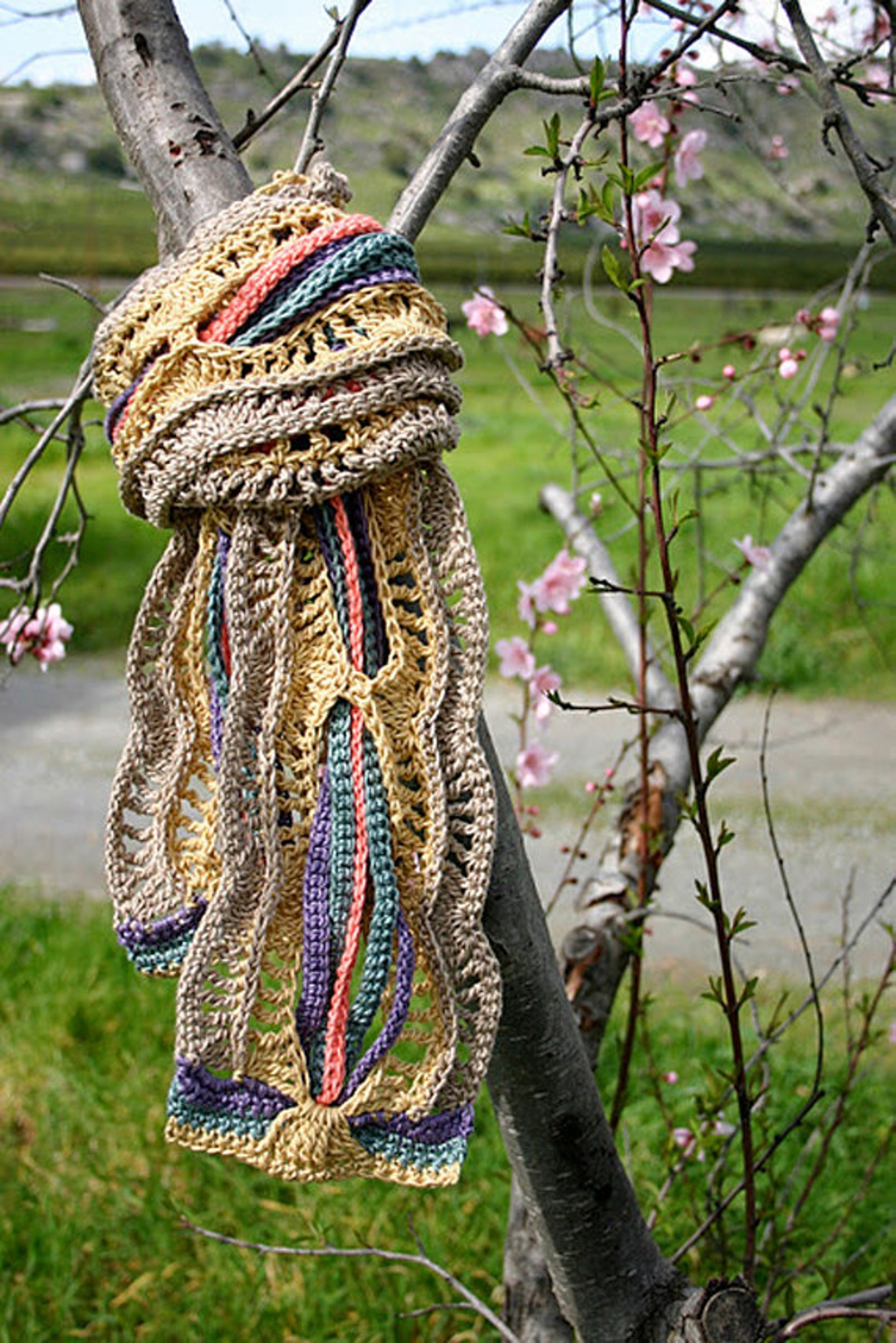 Crochet Pattern, Scarf Pattern - A Tangle of Color Scarf - Etsy