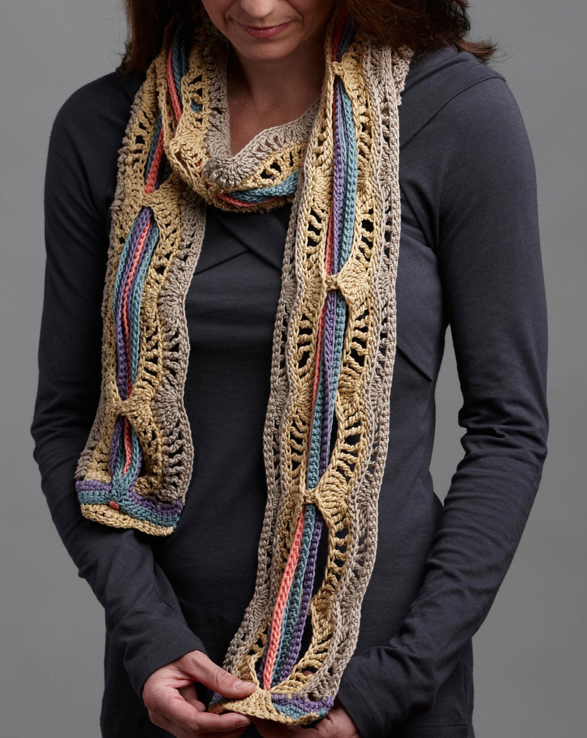 Crochet Pattern A Tangle of Color Scarf Crochet Pattern - Etsy