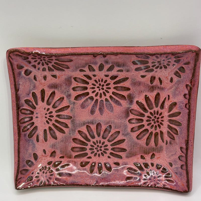 Small Pink Clay Tray - Etsy
