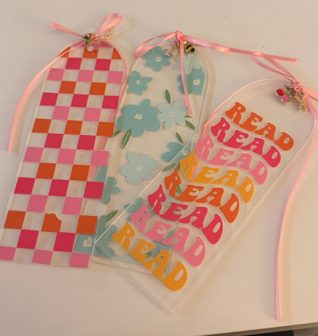 Handmade Acrylic Bookmarks With Custom Charms - Etsy