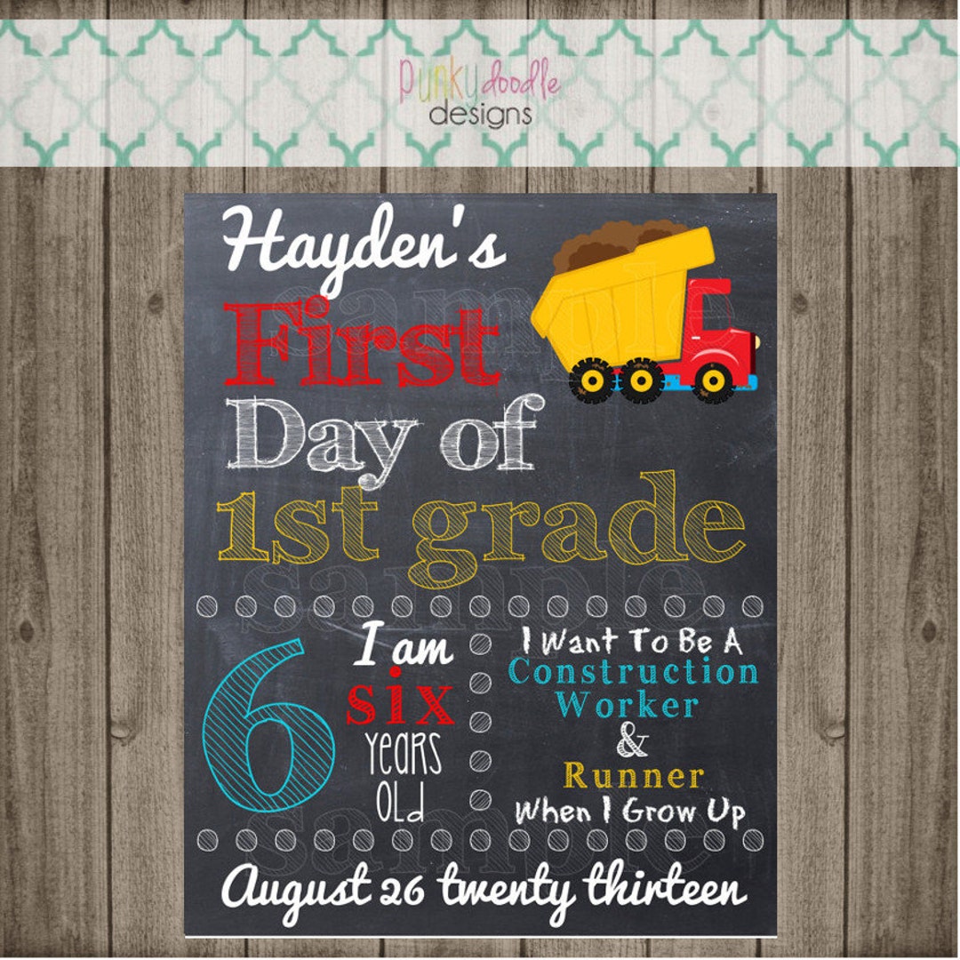 First Day of School Sign - Printable 8x10 First Day of School Photo ...