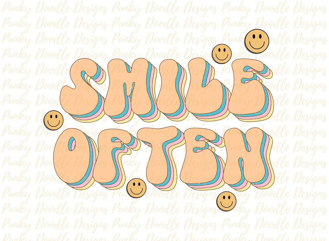 Smile Often Smiley Face Sublimation Designs Downloads, PNG Clipart ...