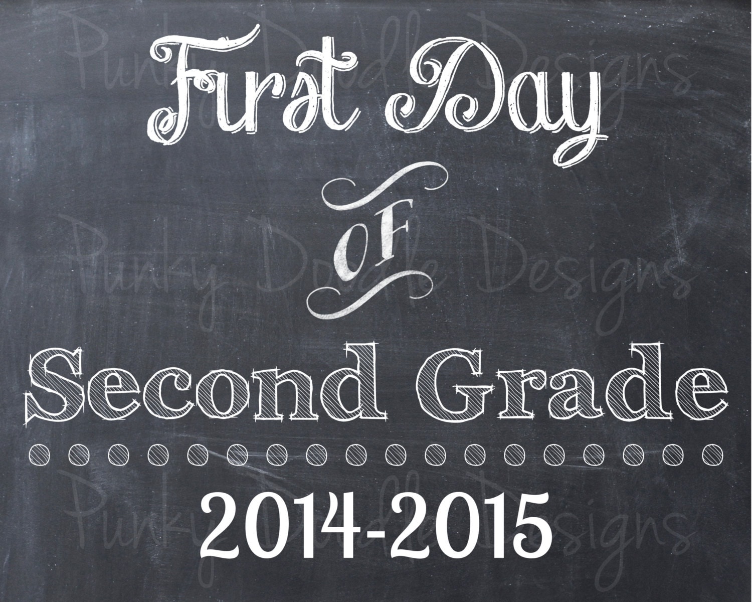 First Day of Second Grade School Sign Last Day of Second | Etsy