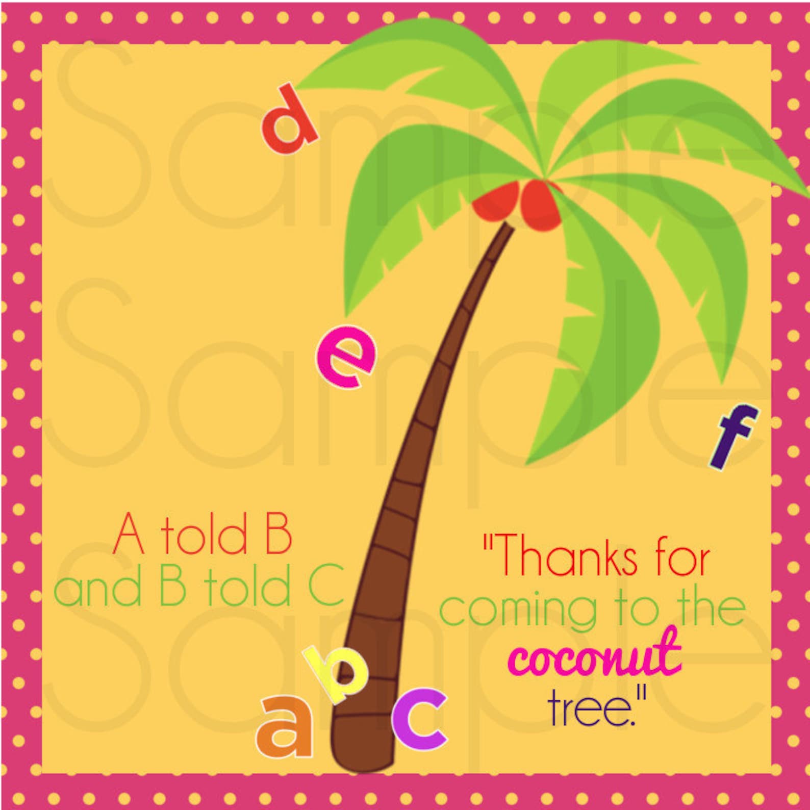 Chicka Chicka Boom Boom Birthday Party Favor Tags - Digital Image - Etsy