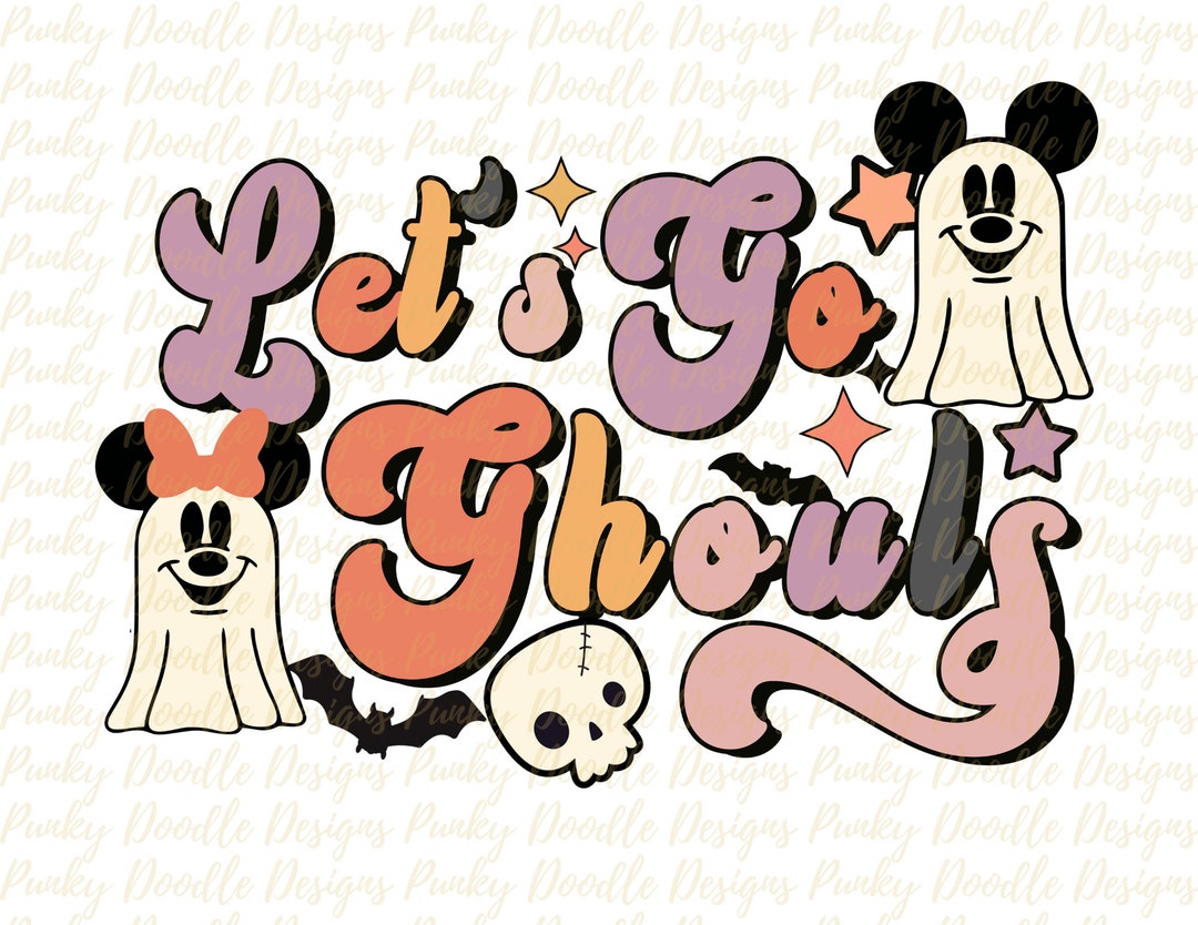 Mickey Ghost Png | Let's Go Ghouls Png | Halloween Design | Halloween ...