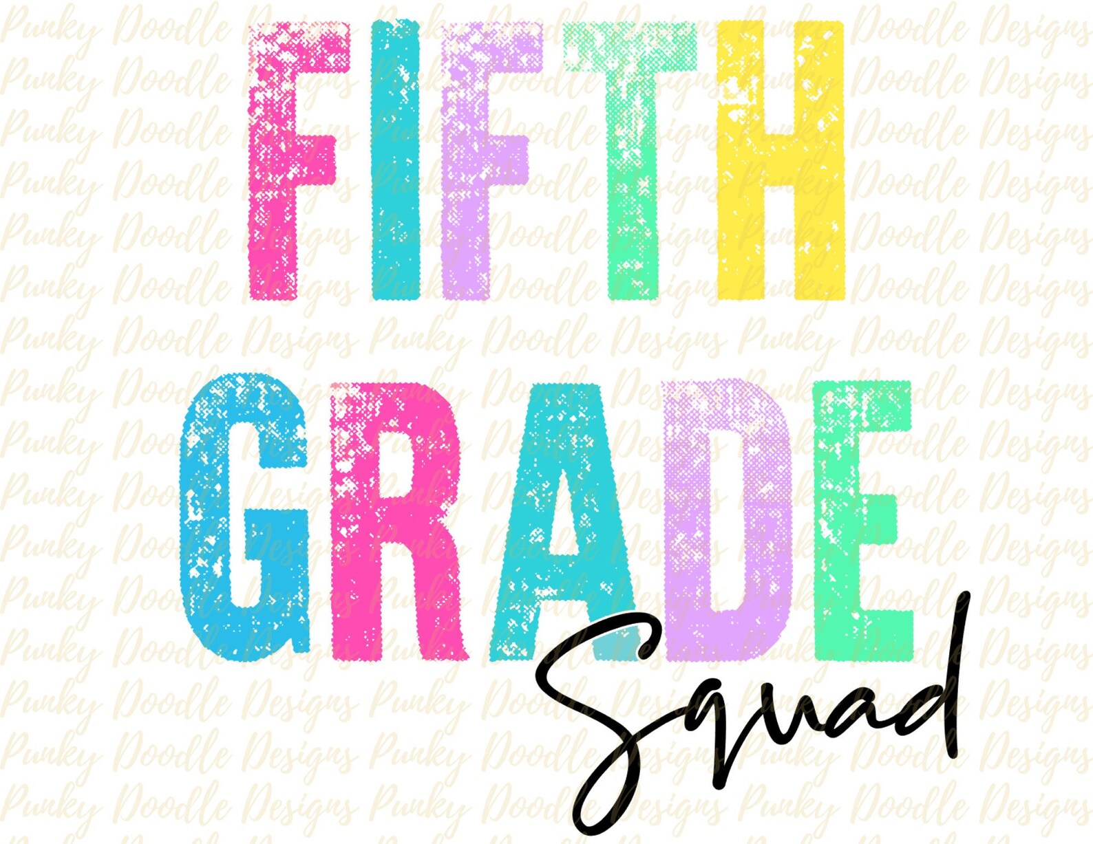Back to School, Fifth Grade Squad Printable, PNG, First Day of School ...