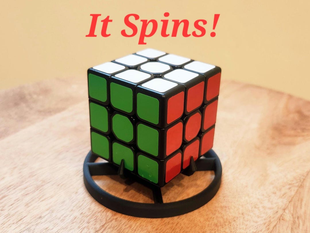 Spinning Rubik's Cube Stand - PLA Display Holder for 56-57mm Cubes - Etsy